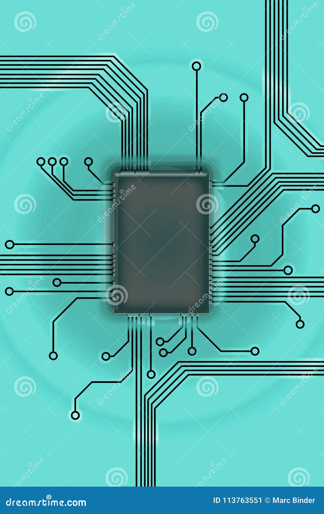 Hot Chip Circuit Technology Illustration Stock Illustration ...