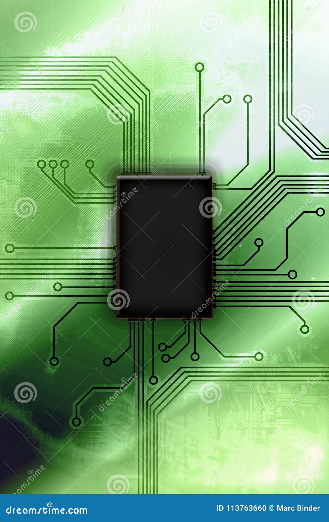 Hot Chip Circuit Technology Illustration Stock Illustration ...