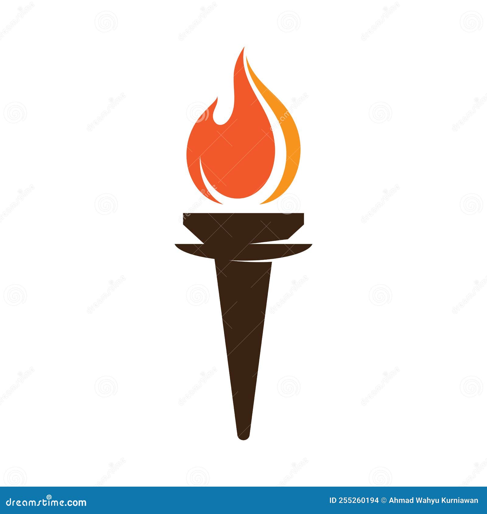 Illustration of Torch Fire Icon Stock Vector - Illustration of champion ...