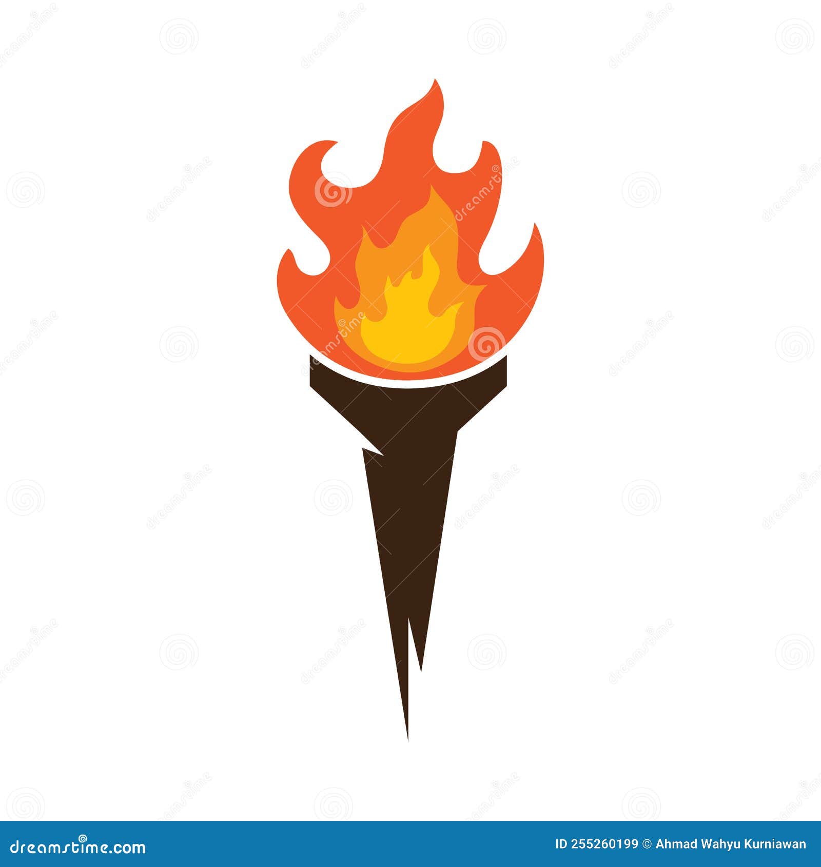 Illustration of Torch Fire Icon Stock Vector - Illustration of concept ...