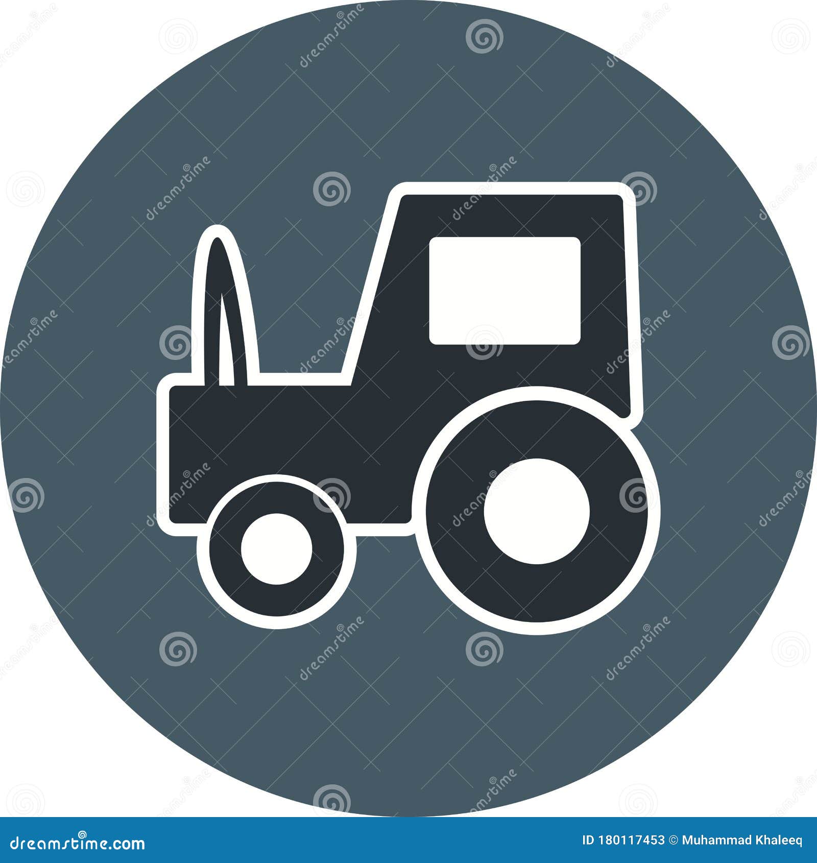 Illustration Tractor Icon for Personal and Commercial Use. Stock ...