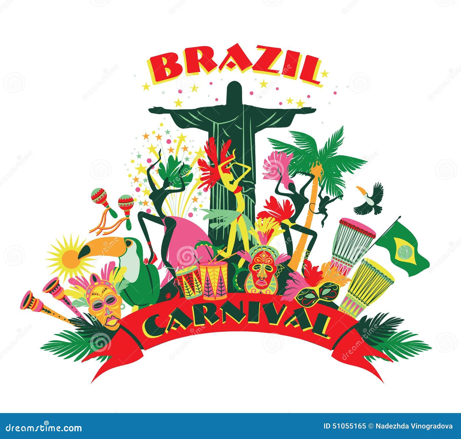 Illustration of Traditional Brazilian Carnival. Stock Vector ... Illustration of Traditional Brazilian Carnival. Stock Vector ...