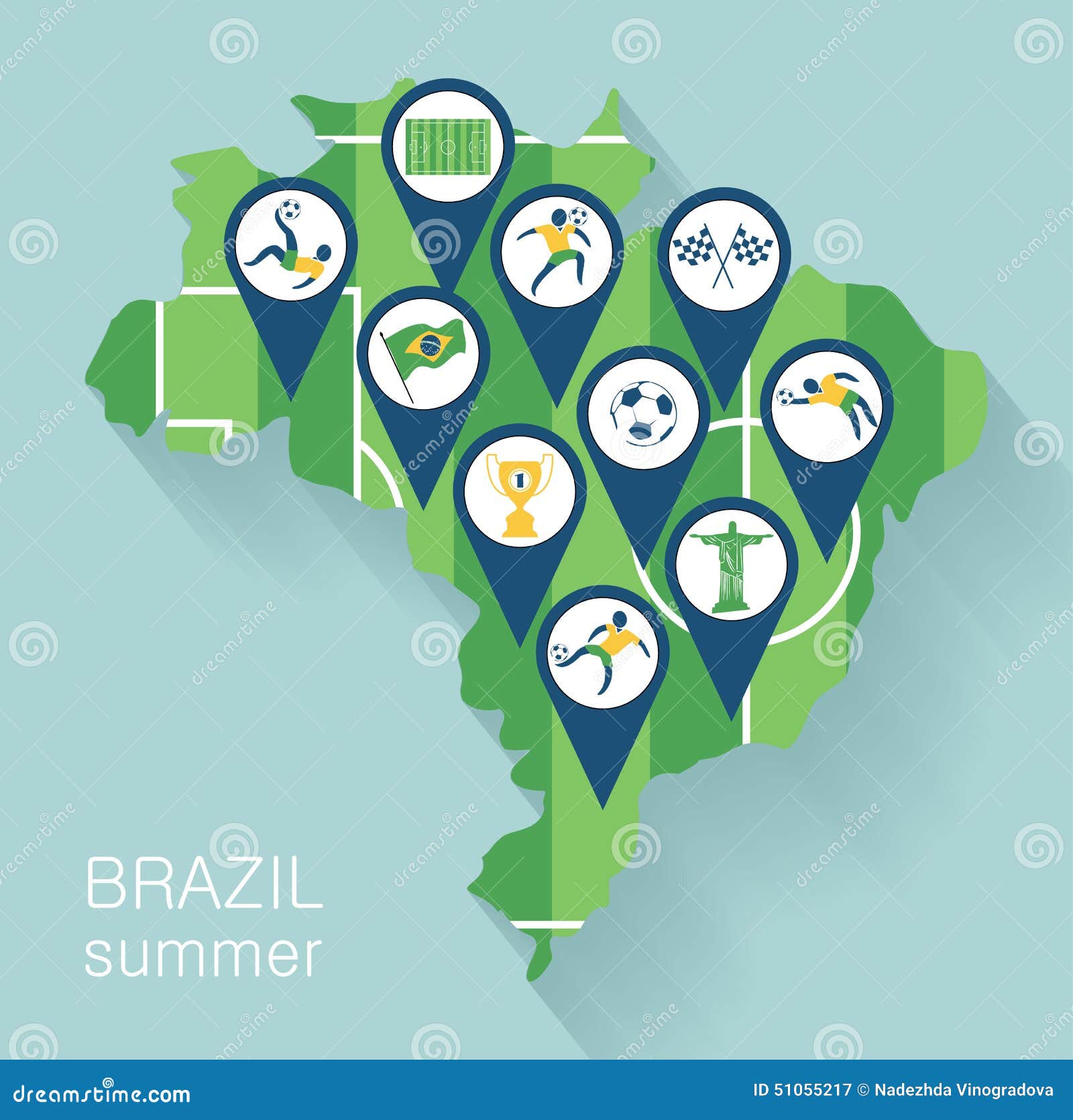 Illustration of Traditional Brazilian Items Stock Vector - Illustration ...