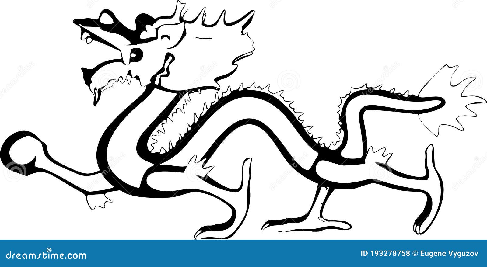 Illustration of Traditional Chinese Dragon Chinese Character Translate ...