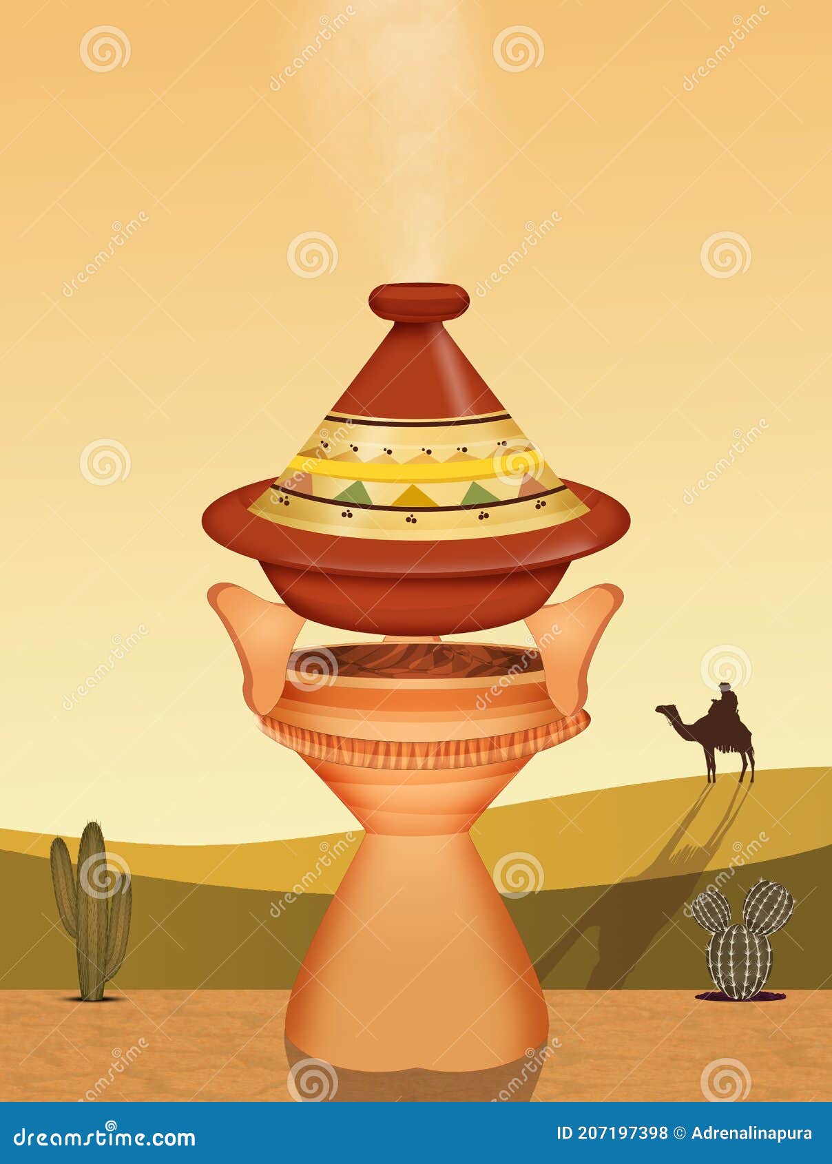 Moroccan Tagine With The Flag Of Morocco. On A White Background. Tajine ...