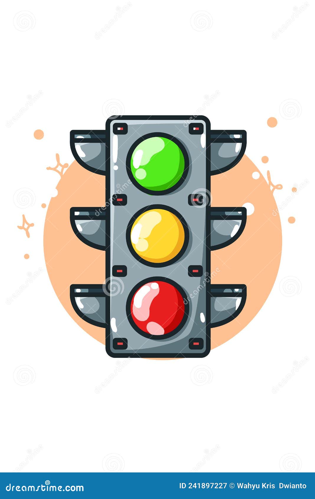 Illustration of a Traffic Lights Hand Drawing Stock Vector ...