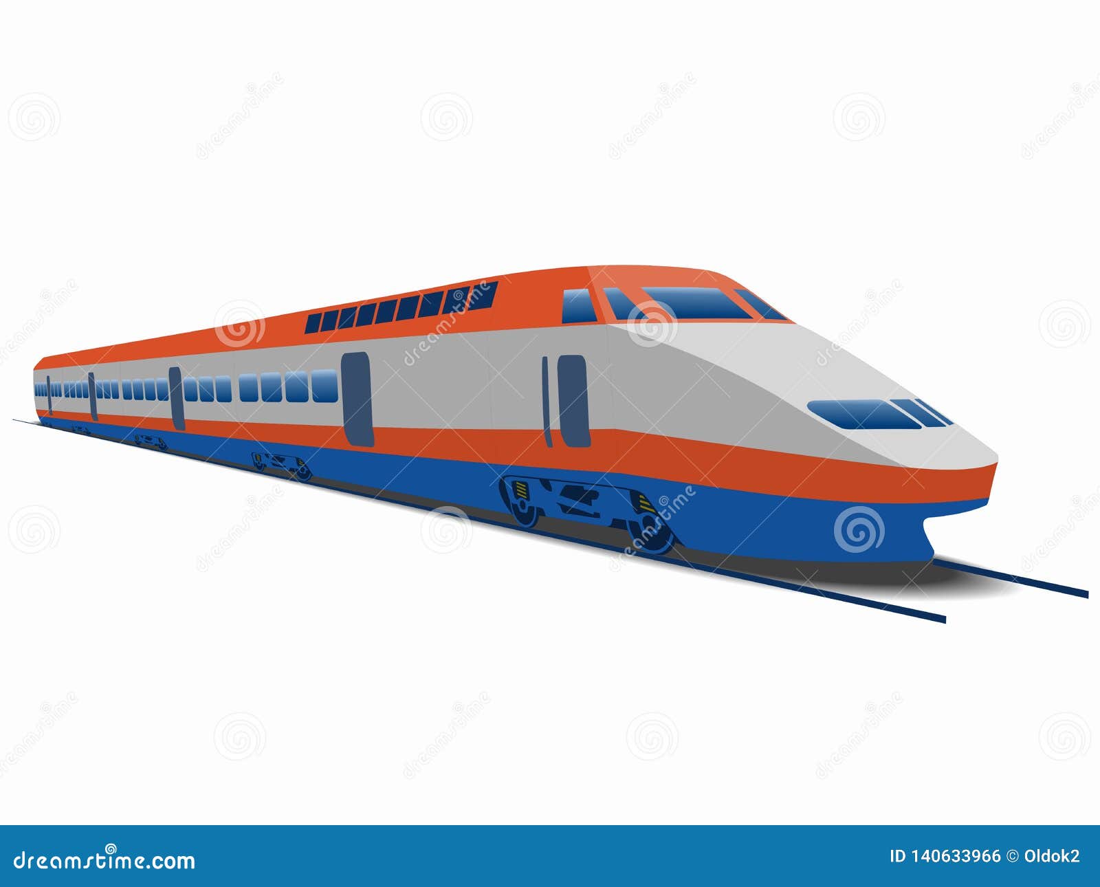 Illustration of Train. Vector Drawing Stock Vector - Illustration of ...