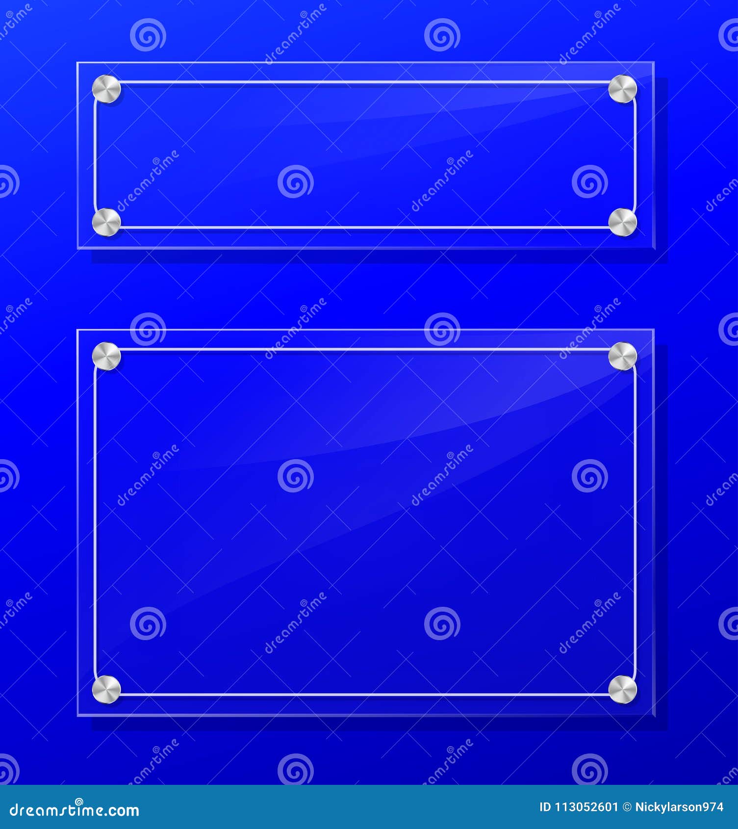 Transparent Frame on Blue Background Stock Vector - Illustration of ...