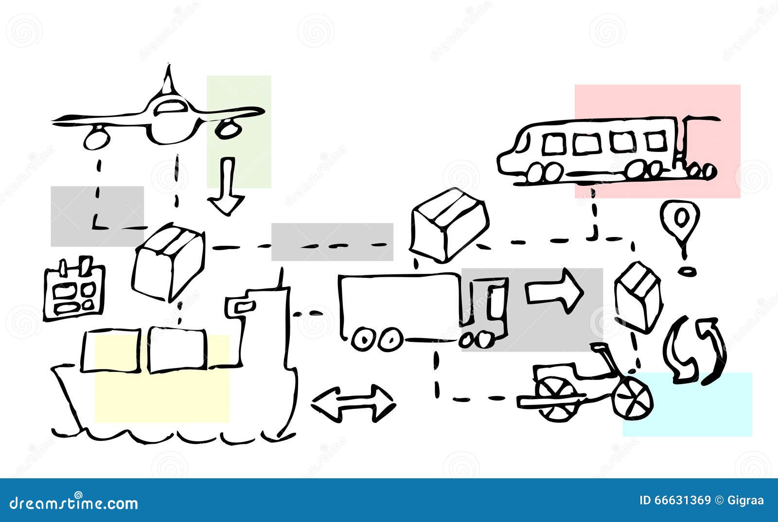 Illustration of Transport Movements Stock Illustration - Illustration ...