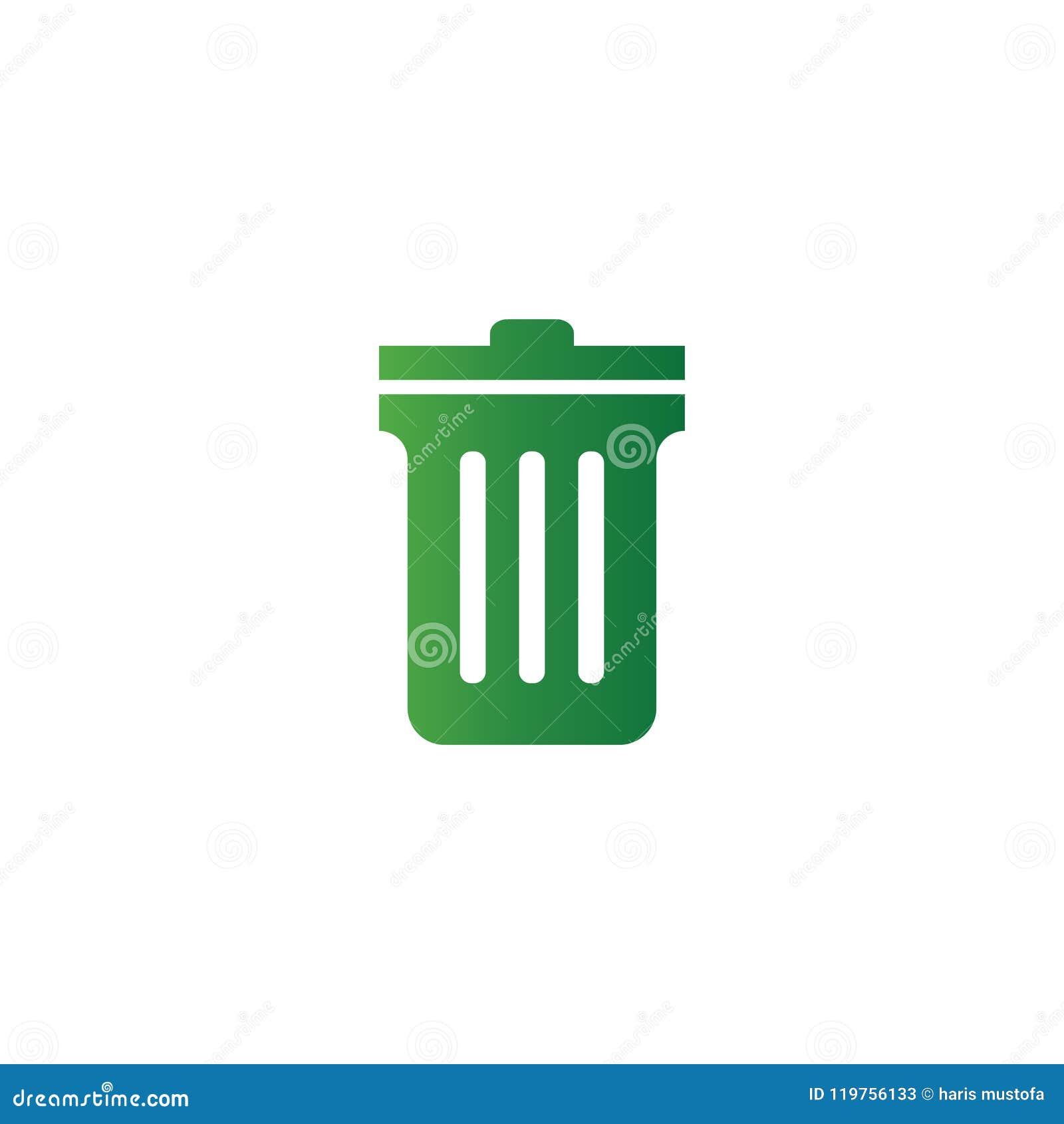 Trash Bin Logo Design Template Stock Vector - Illustration of ...