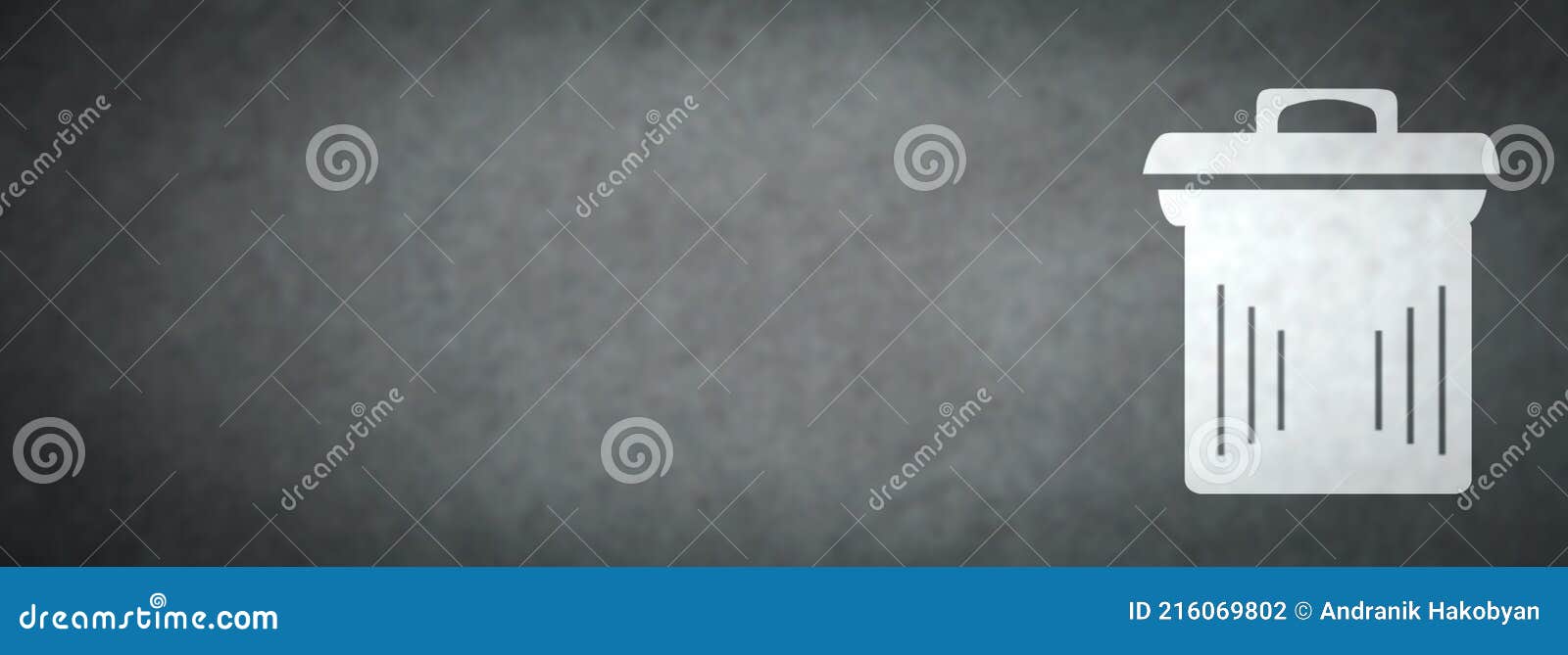 Illustration Trash Can Symbol. Space for Your Text Stock Illustration ...