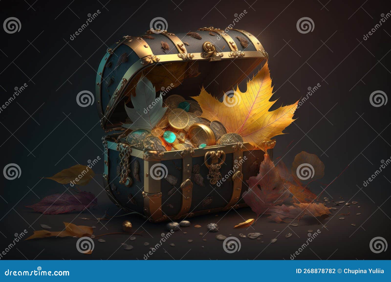 Illustration of a Treasure Chest. AI Generation Stock Illustration ...