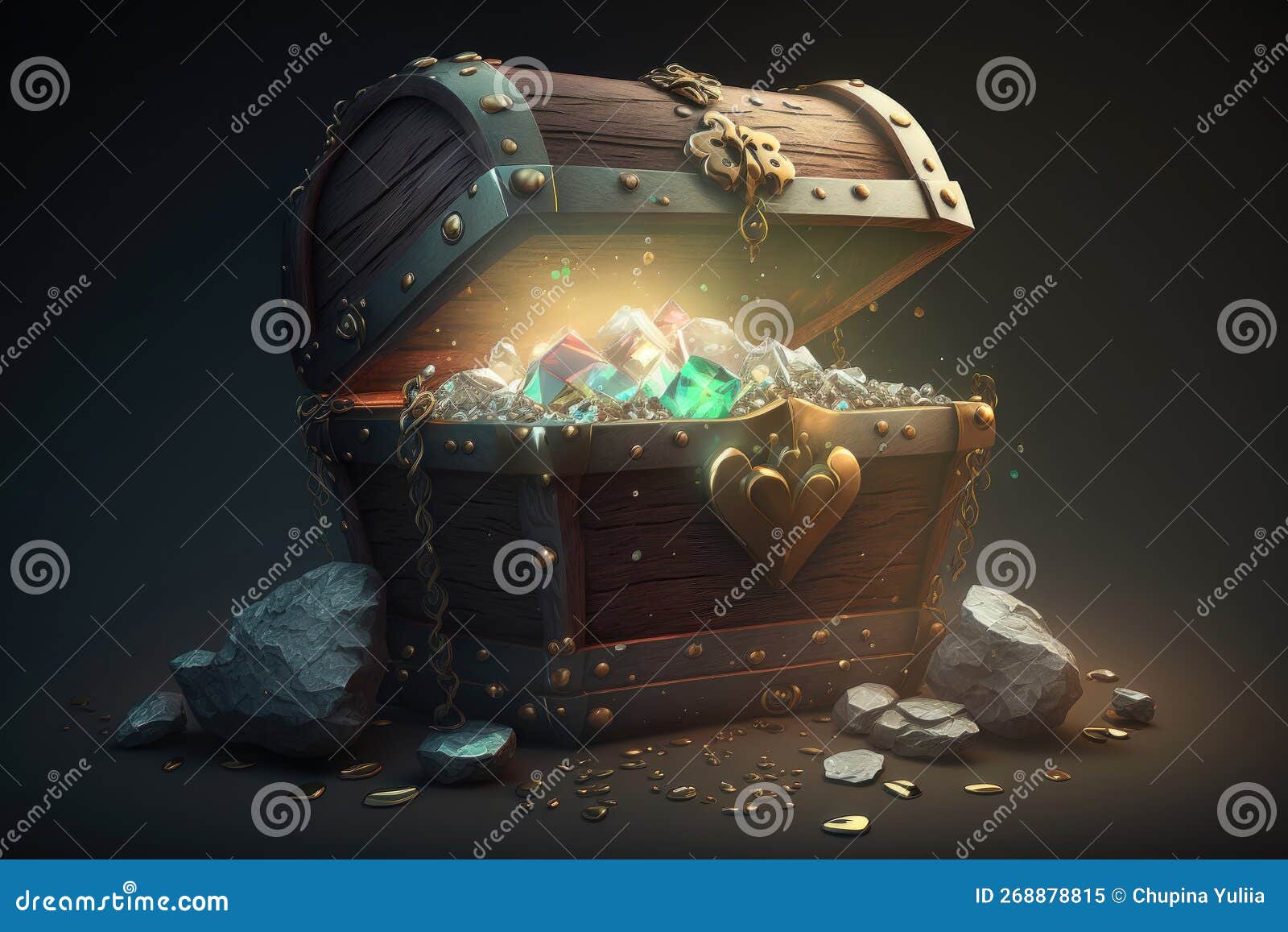 Illustration of a Treasure Chest. AI Generation Stock Illustration ...