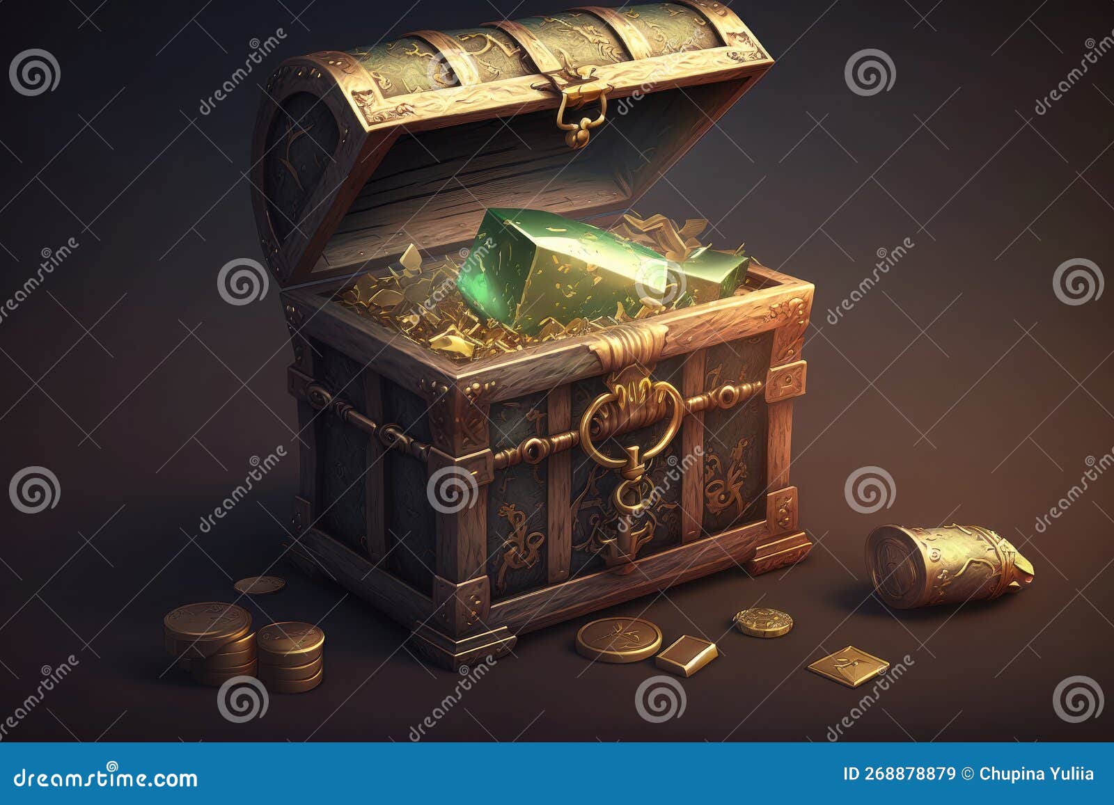 Illustration of a Treasure Chest. AI Generation Stock Illustration ...