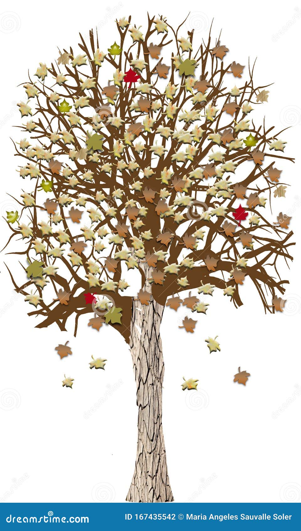 Withering Tree Vector Illustration | CartoonDealer.com #46036486