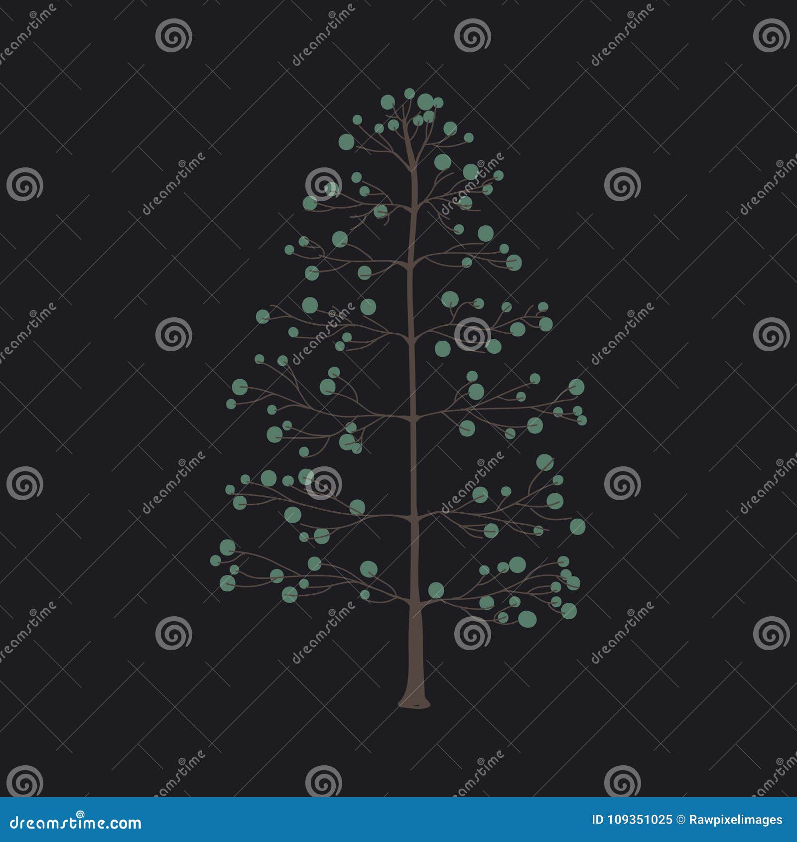 Illustration of Tree Isolated on White Stock Illustration ...