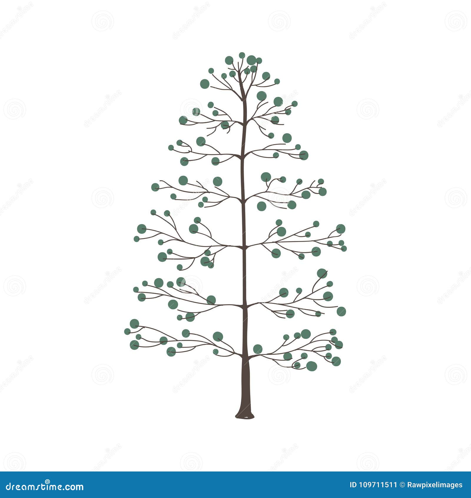 Illustration of Tree Isolated on White Stock Illustration ...