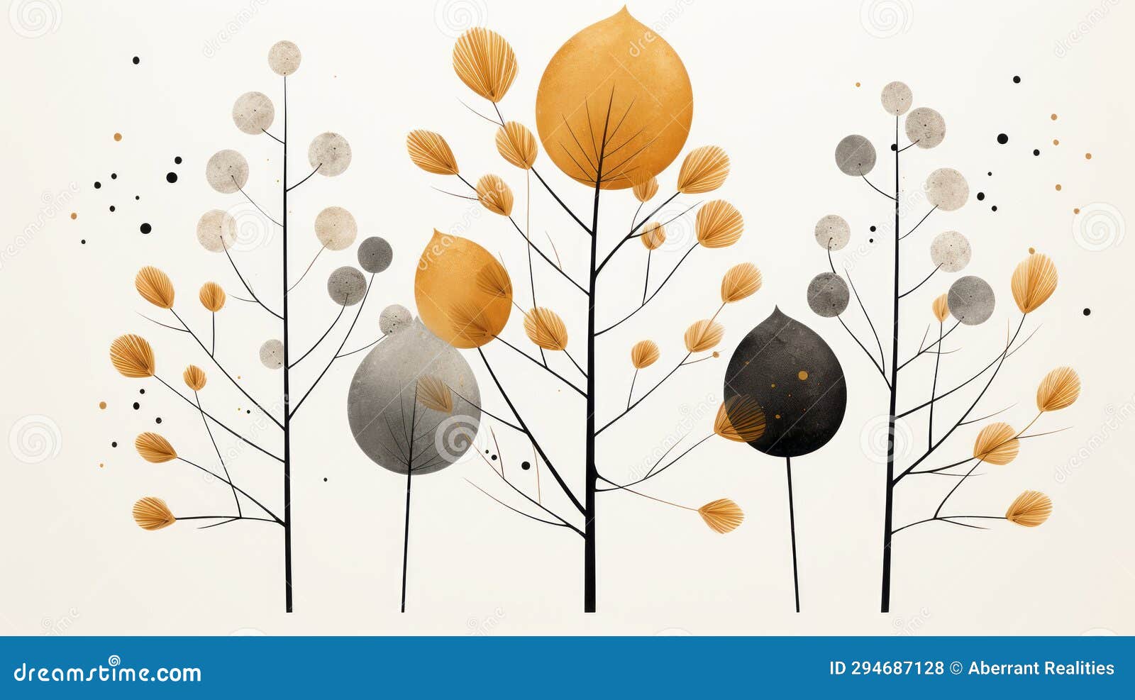 An Illustration of a Tree with Leaves in Different Colors Stock ...