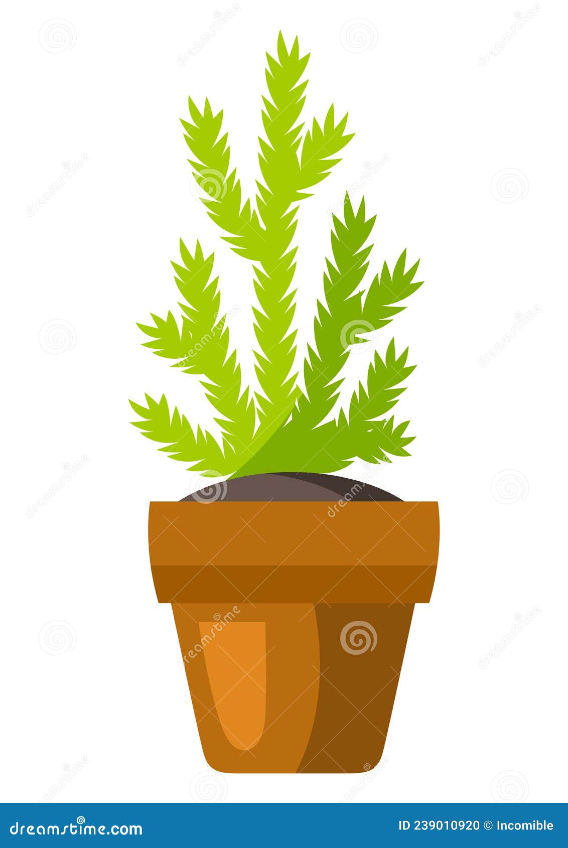 Illustration of Tree in Pot. Indoor or Garden Plant Stock Vector ...