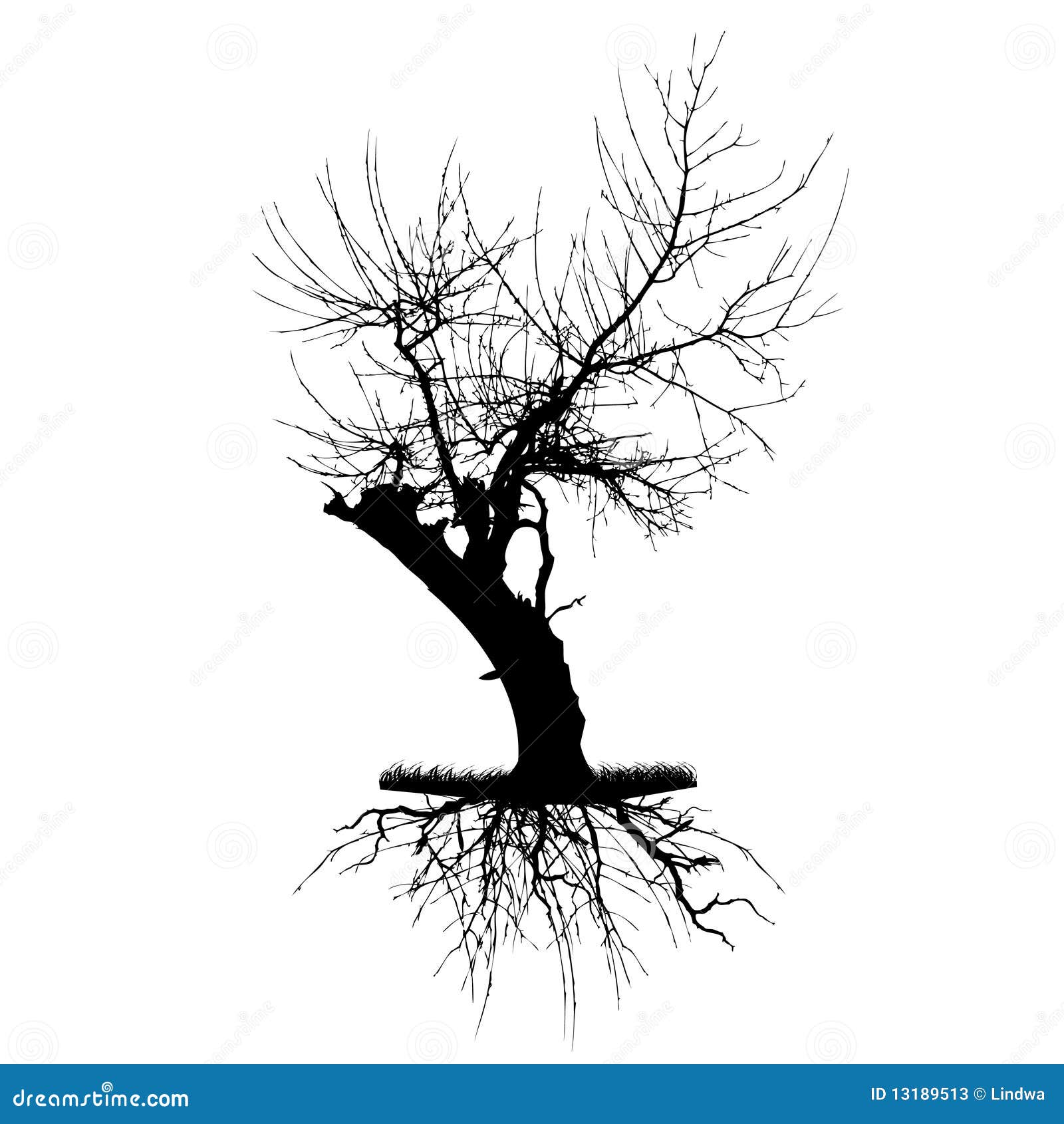 Illustration Tree and Roots Stock Vector - Illustration of tangle ...