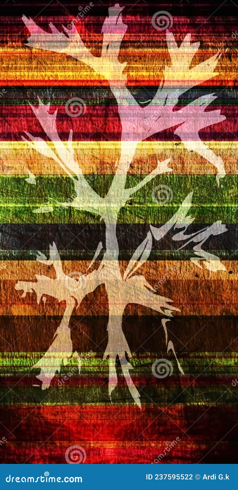 Illustration of Tree Roots, Regional Fabric Patterns Stock Illustration ...