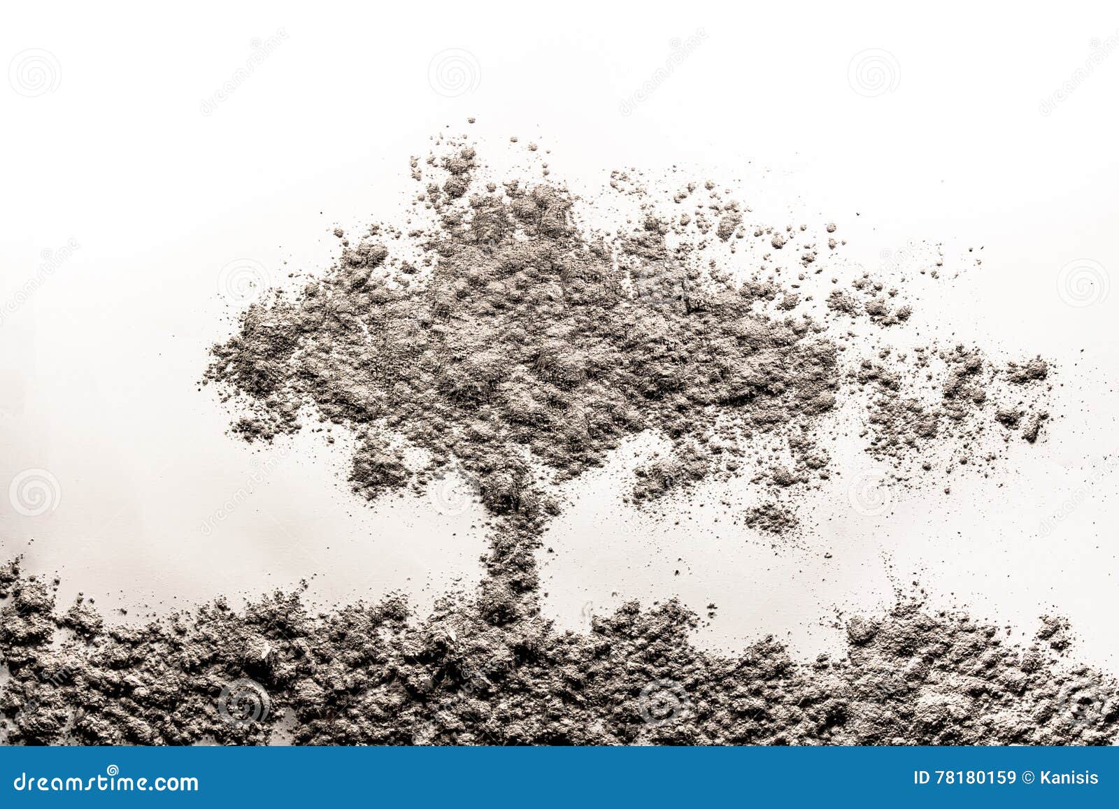 Illustration of Tree in Wind Made of Ash, Dust Stock Illustration ...