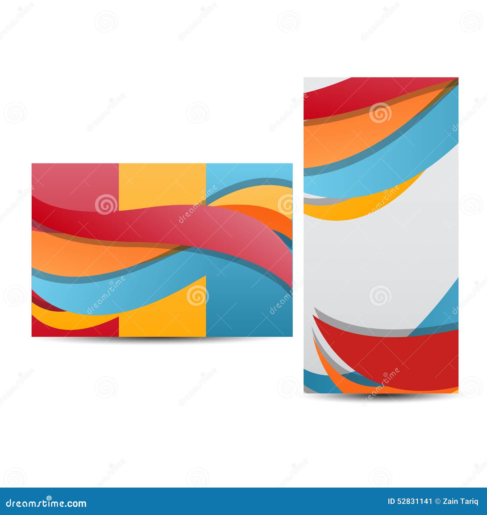 Illustration of Tri-fold Business Brochure. Stock Vector - Illustration ...
