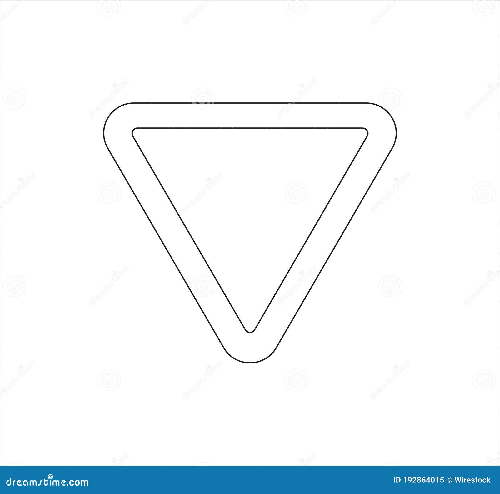 Illustration of a Triangle-shaped Road Sign Icon Isolated on a White ...