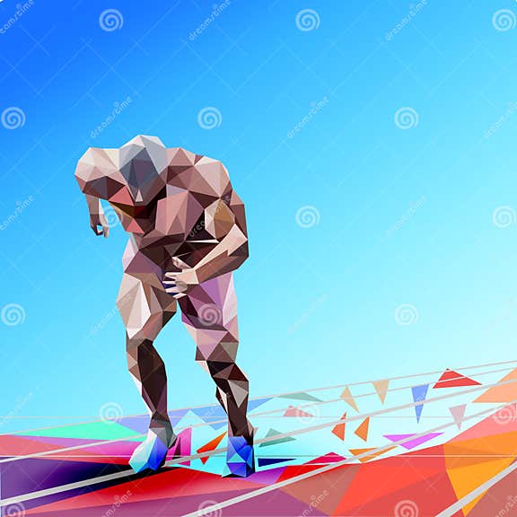 Illustration Triangular Runner Stock Vector - Illustration of games ...