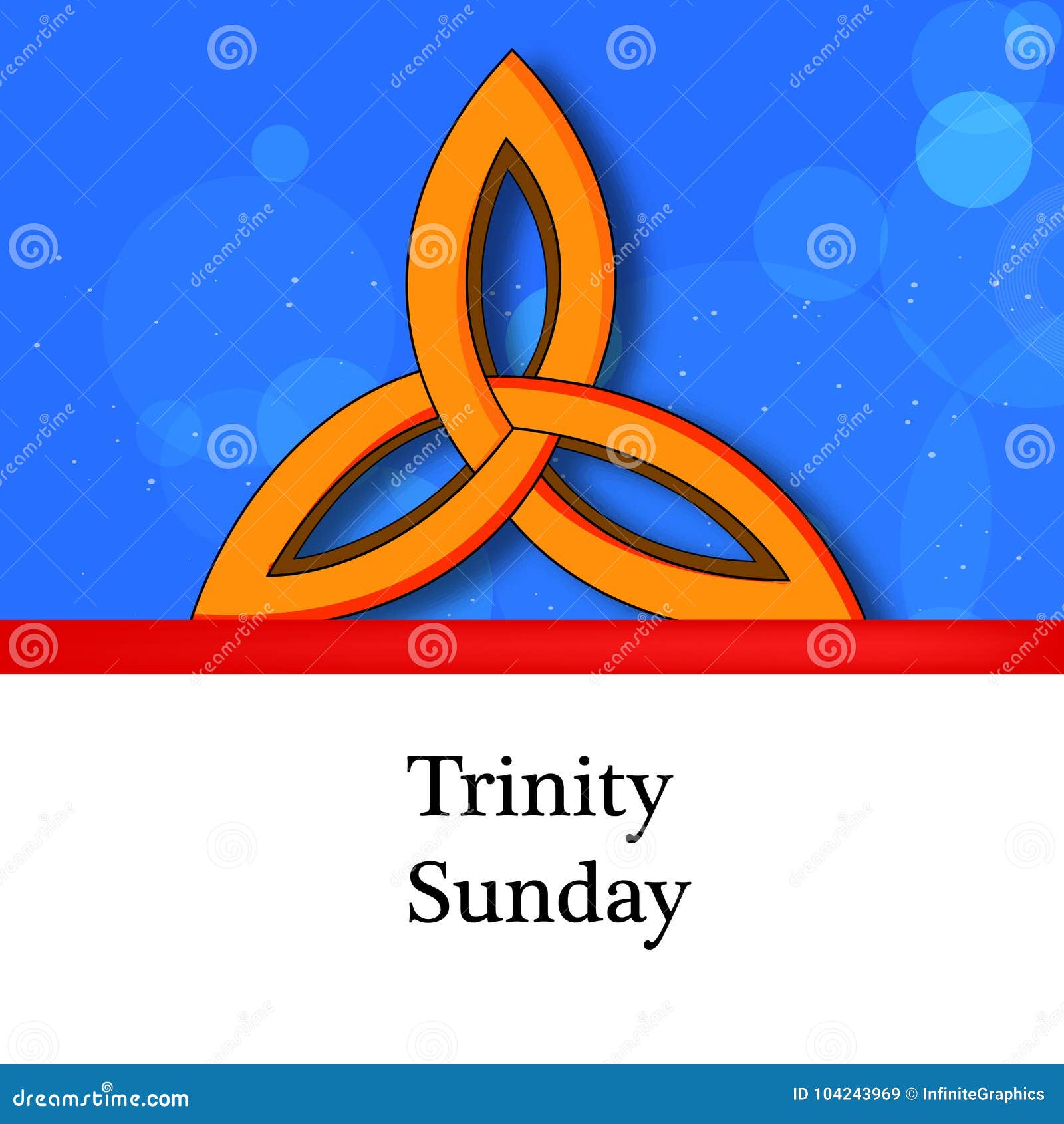Illustration of Trinity Sunday Background Stock Vector - Illustration ...