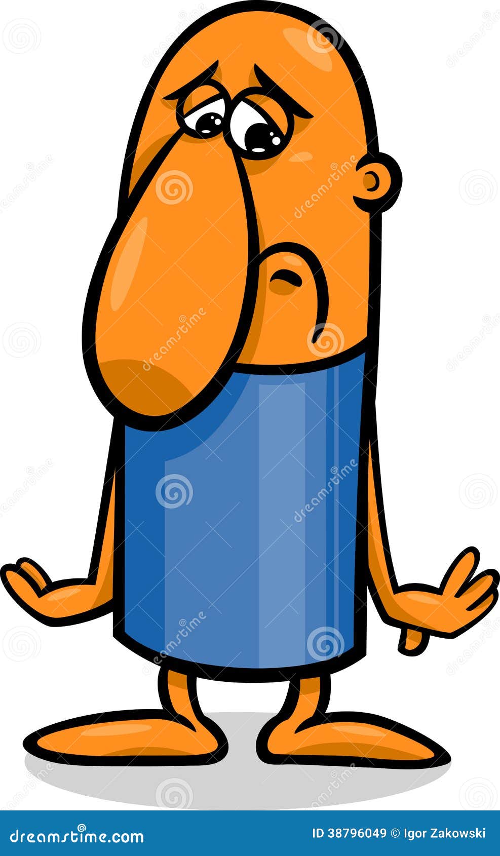 Illustration Triste De Bande Dessinée De Type Illustration de Vecteur ...