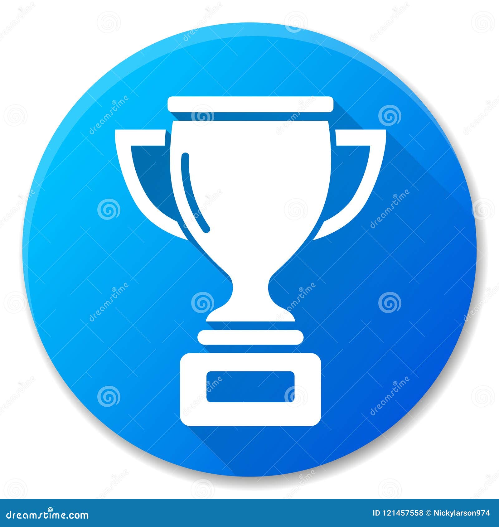 Trophy Blue Circle Icon Design Stock Vector - Illustration of symbol ...