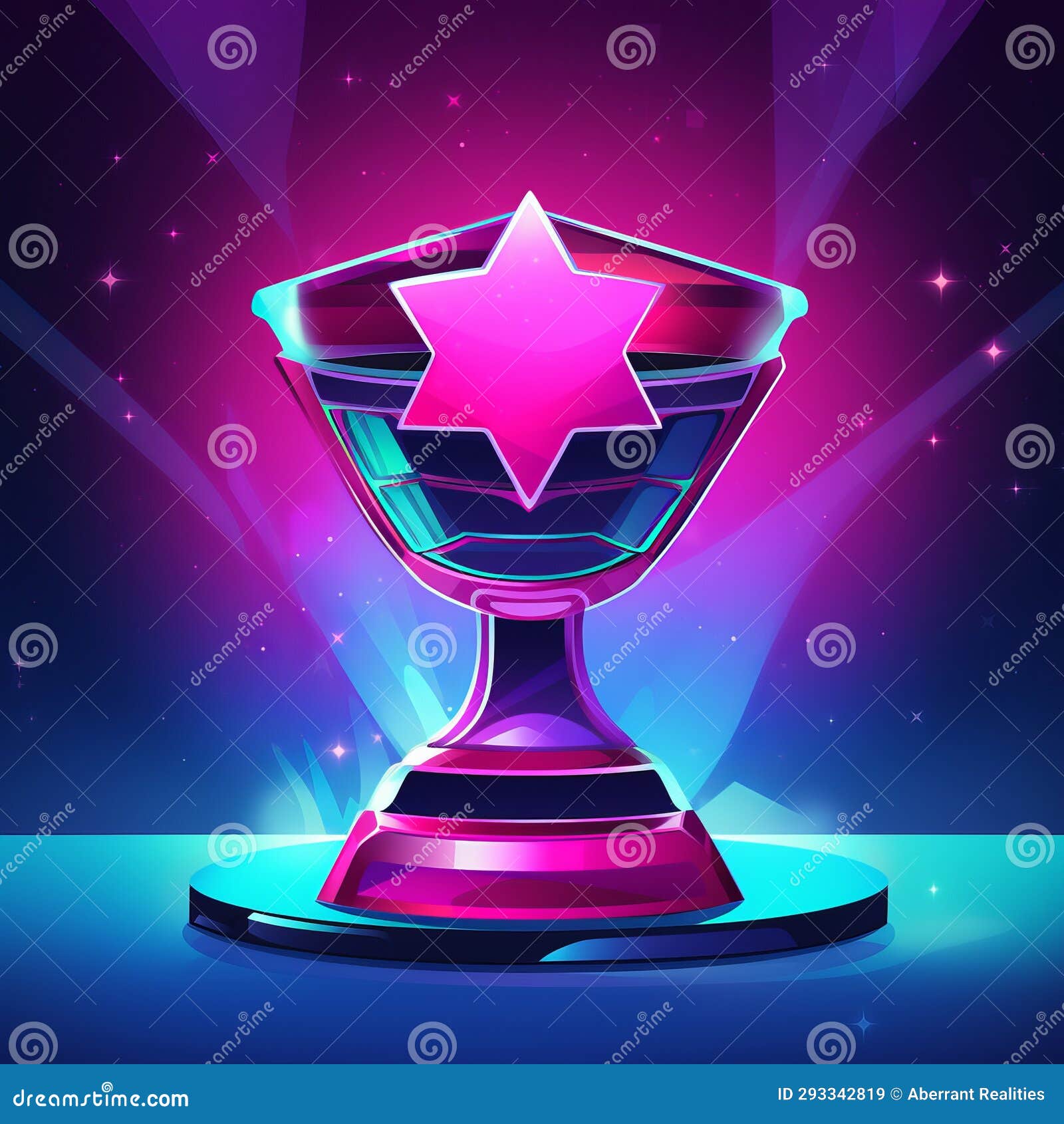 An Illustration of a Trophy with a Star on it Stock Illustration ...