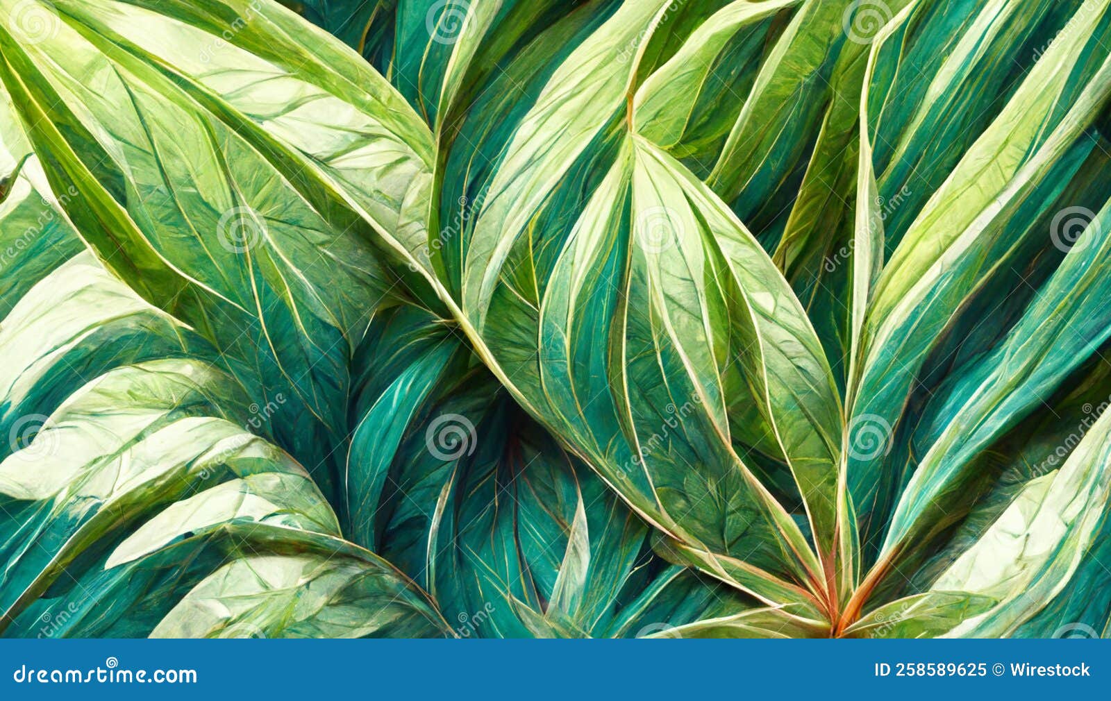 Illustration of Tropical Green Leaves Background Stock Illustration ...