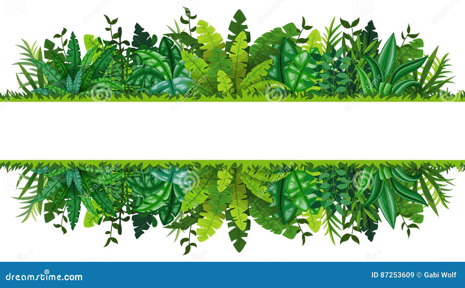 Illustration of a Tropical Rainforest Banner Stock Vector ...