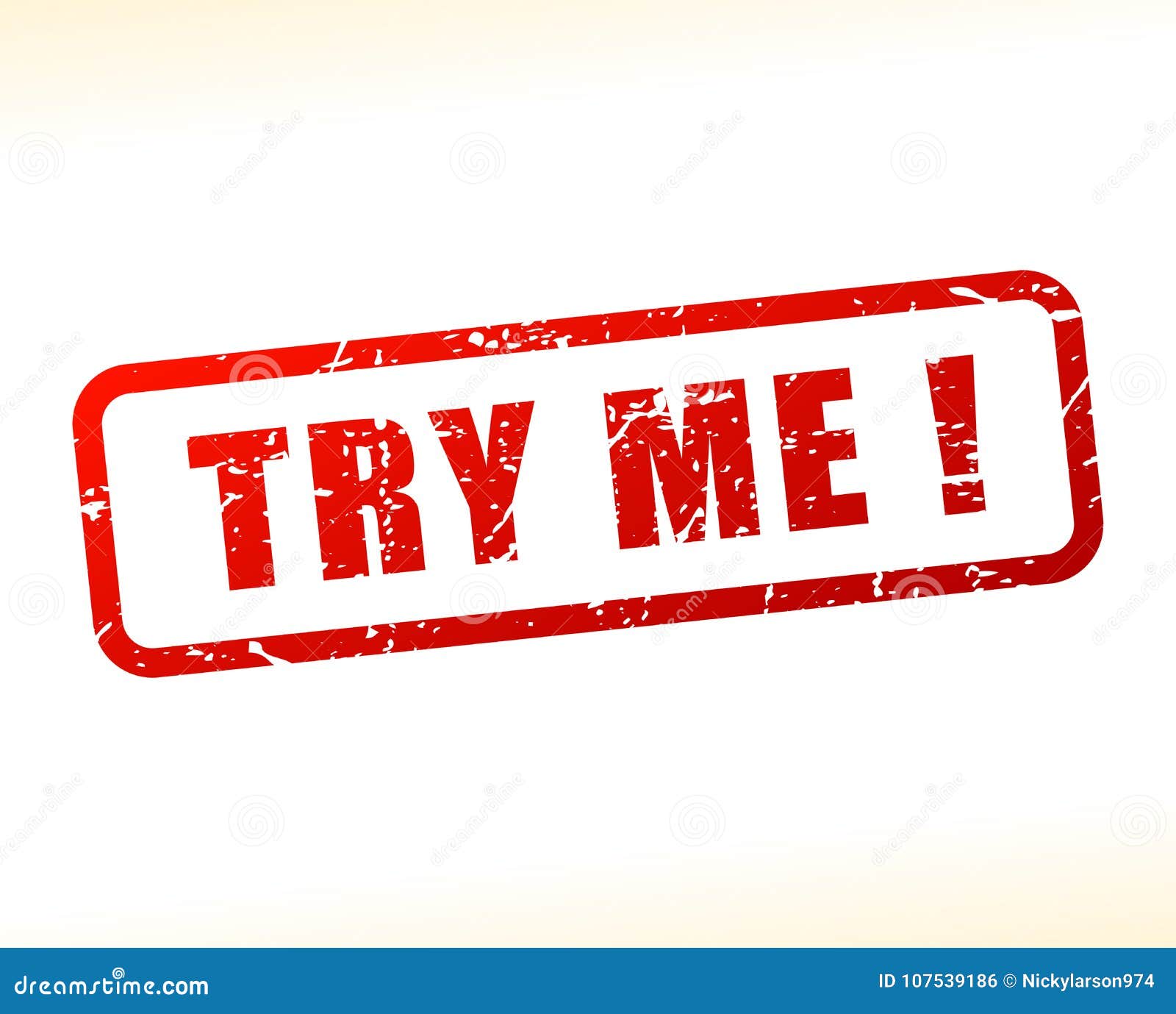 Try me red text stamp stock vector. Illustration of icon - 107539186