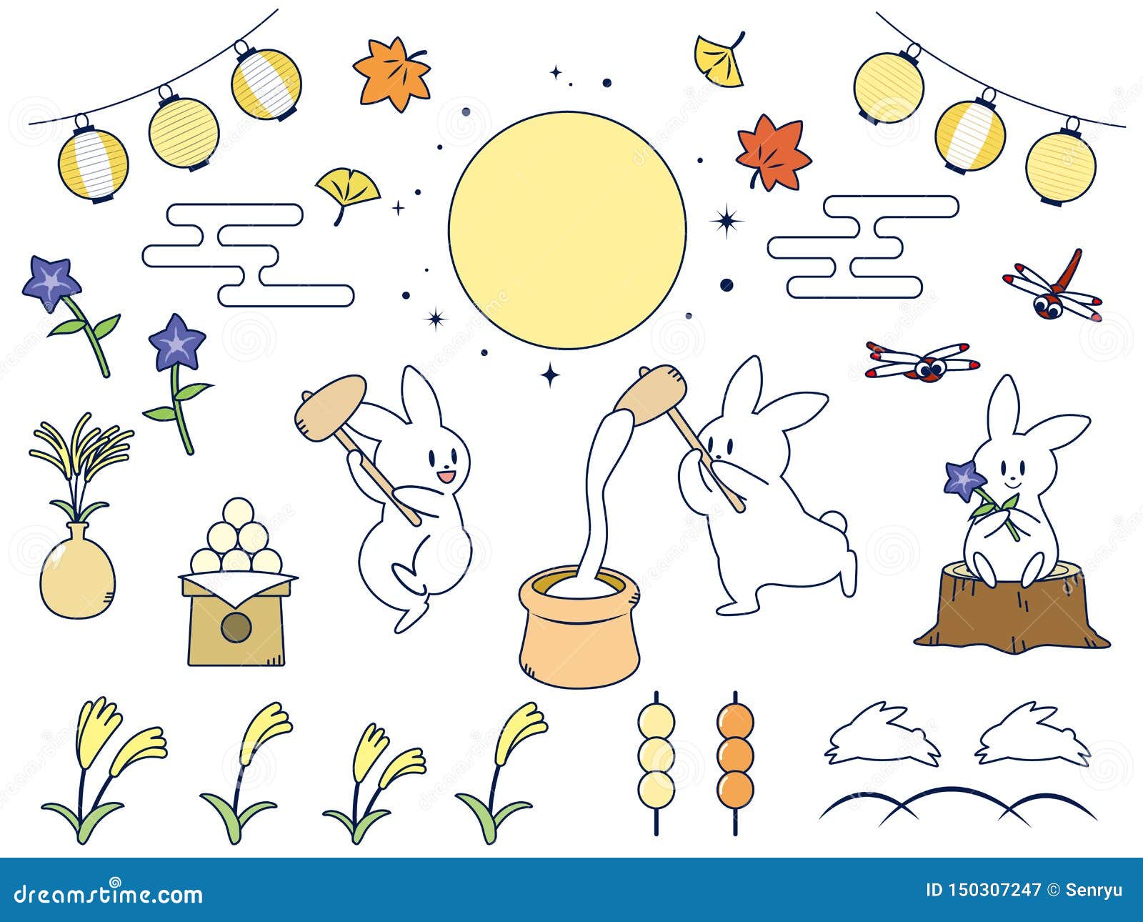 Tsukimi Set Stock Illustrations – 58 Tsukimi Set Stock Illustrations ...