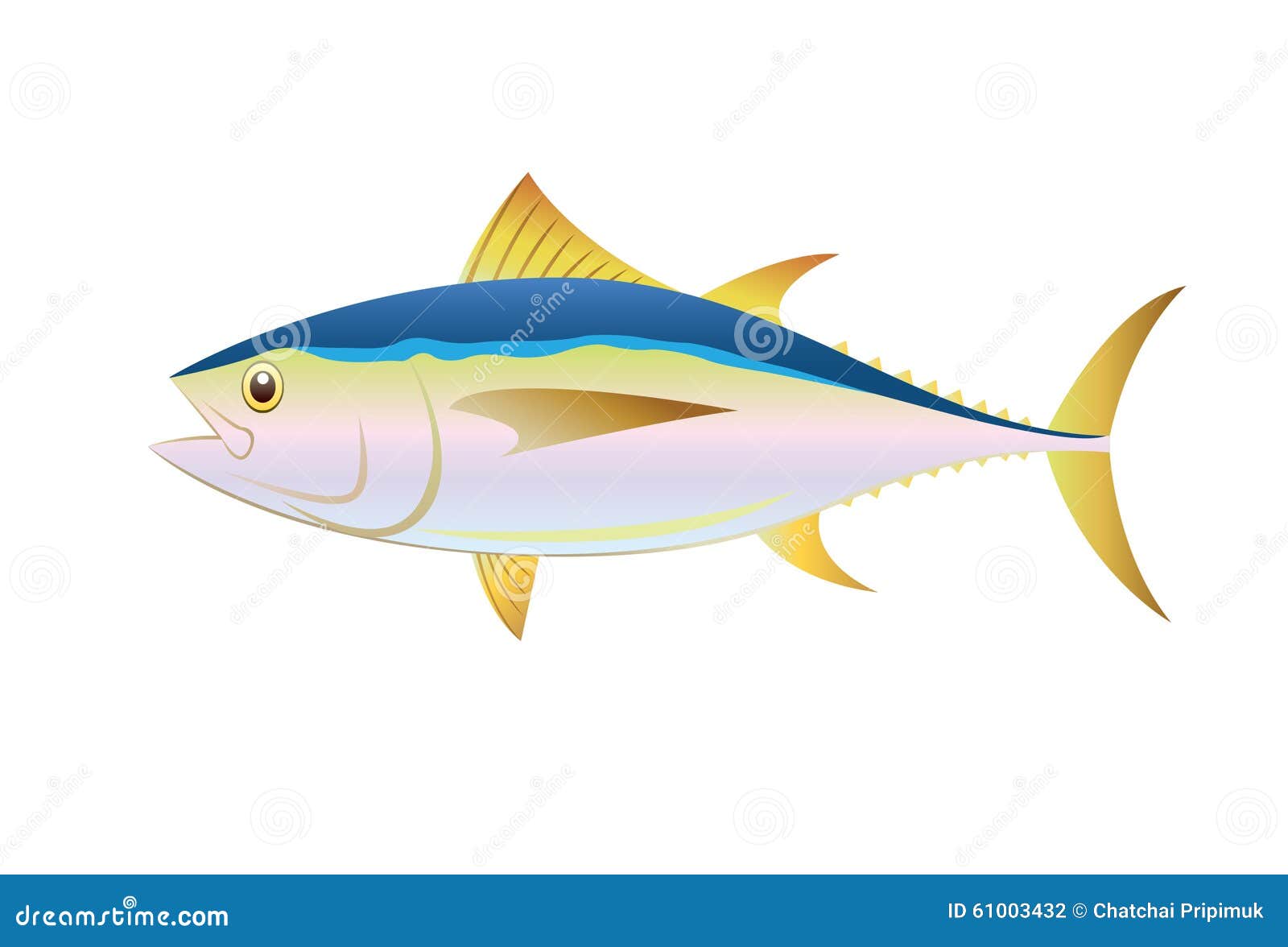 Illustration tuna fish stock vector. Illustration of painting - 61003432