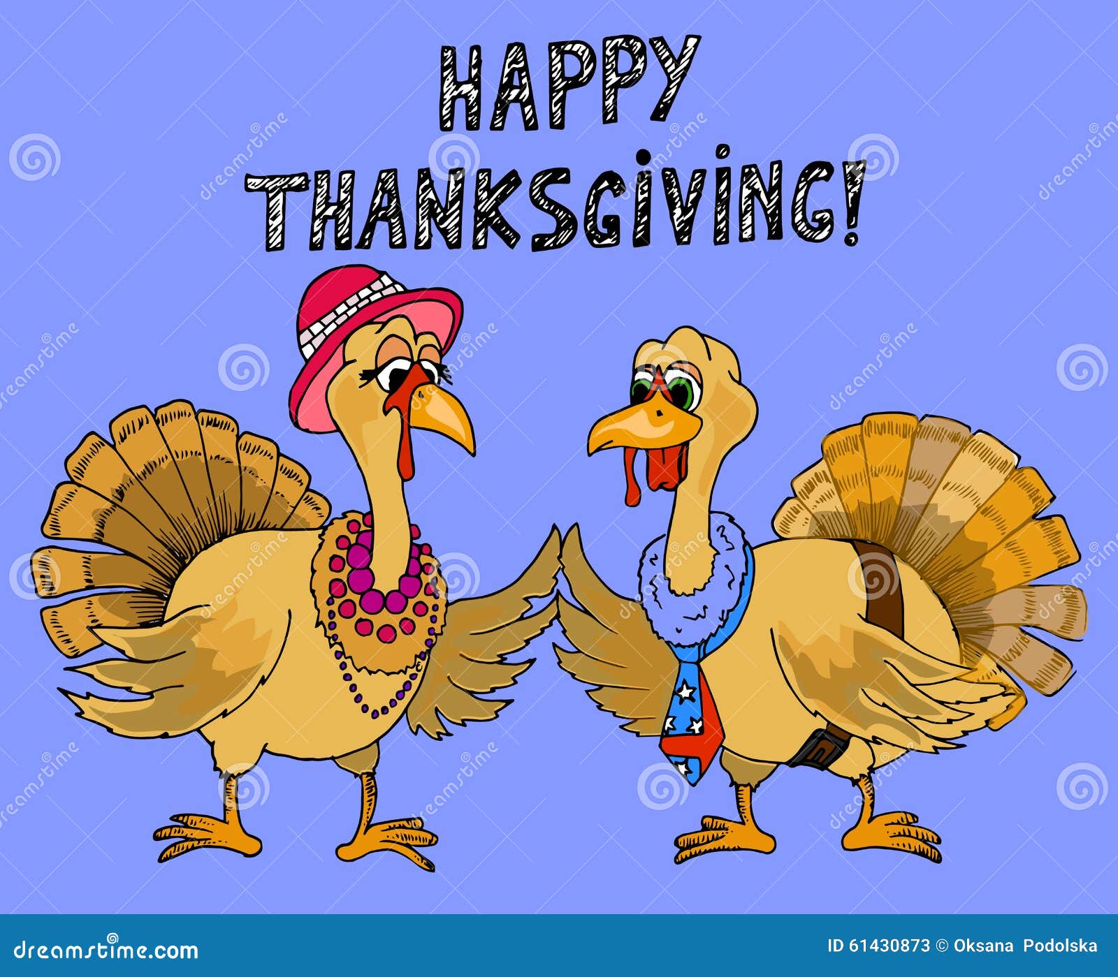 Illustration of Turkey. Thanksgiving Card. Stock Vector - Illustration ...