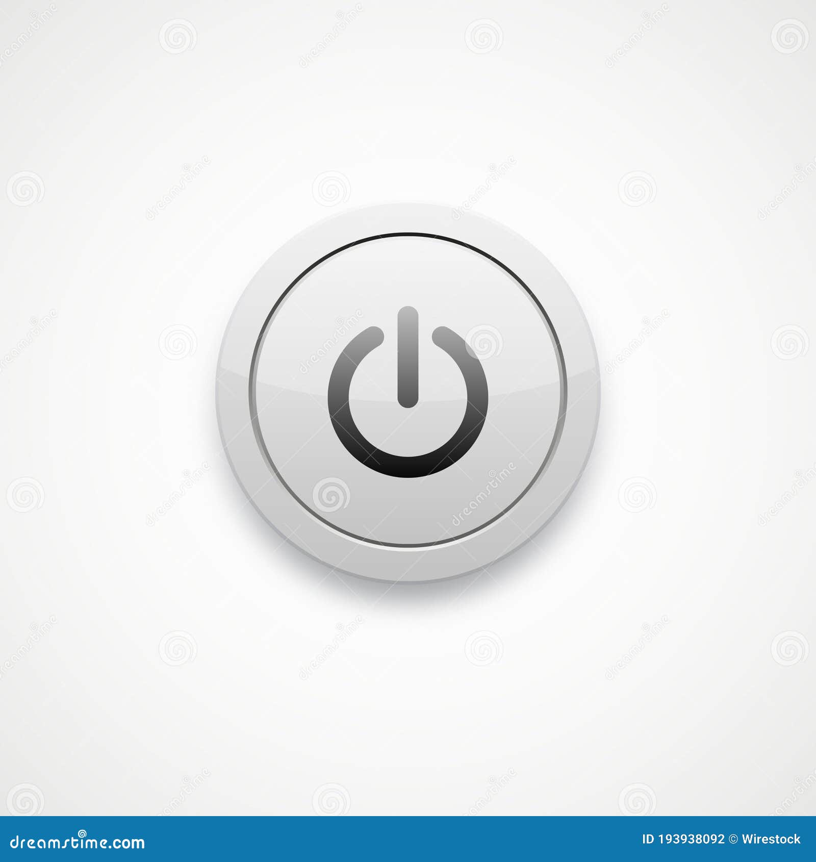 Illustration of a Turn Off or on Button on a White Background Stock ...