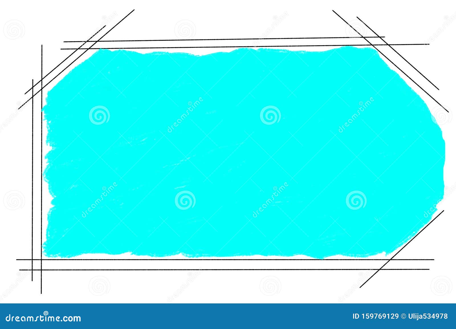 Illustration Turquoise Background in the Frame Stock Illustration ...