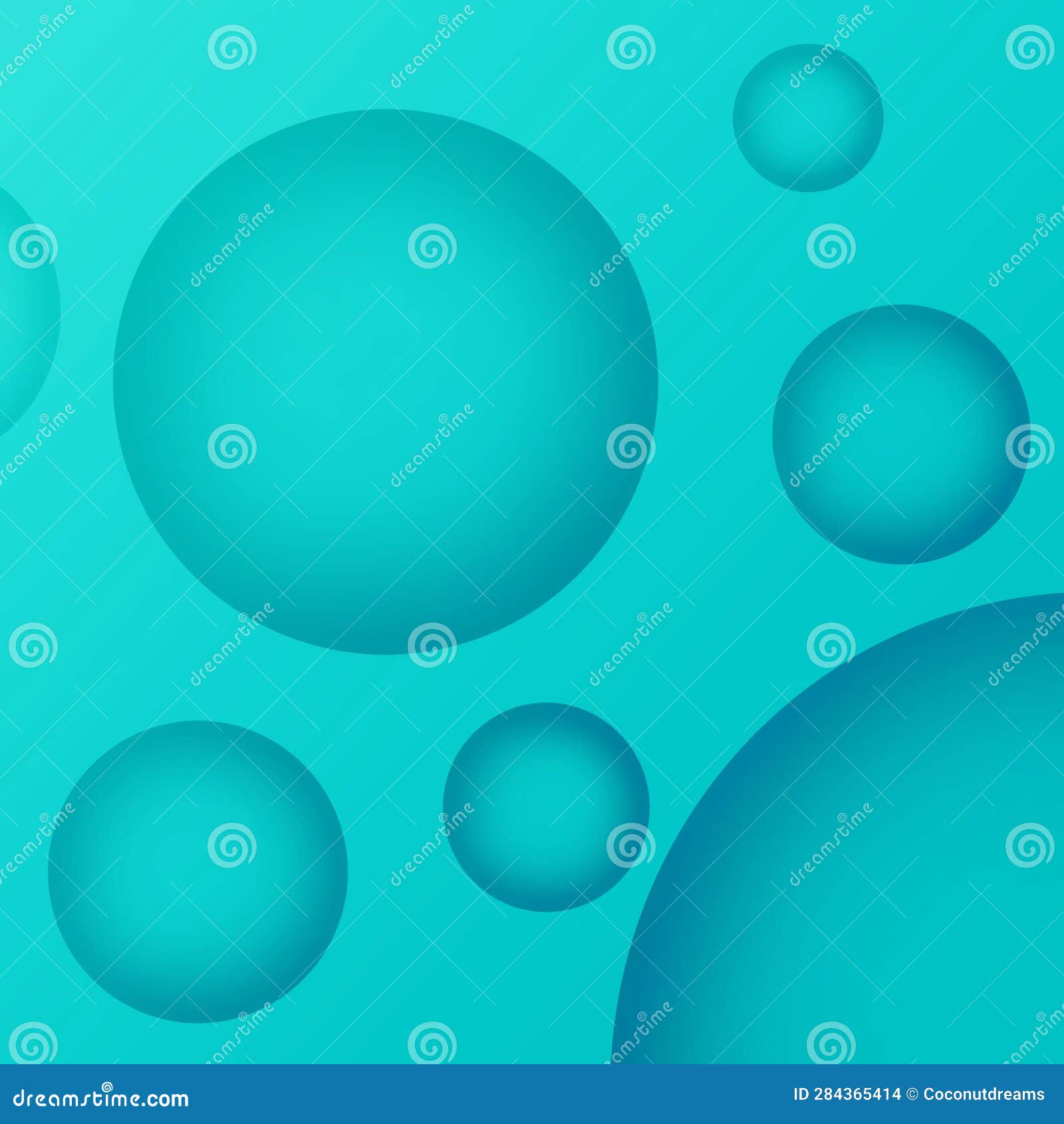 Illustration of Turquoise Blue 3D Various Sized Spheres for Background ...