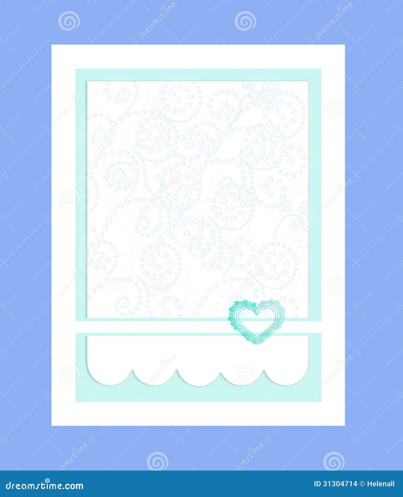 Illustration - Turquoise Wedding Card Stock Illustration - Illustration ...