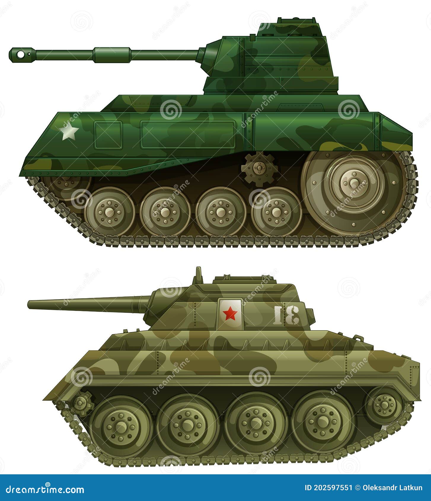 Two armoured tanks stock vector. Illustration of scientific - 202597551