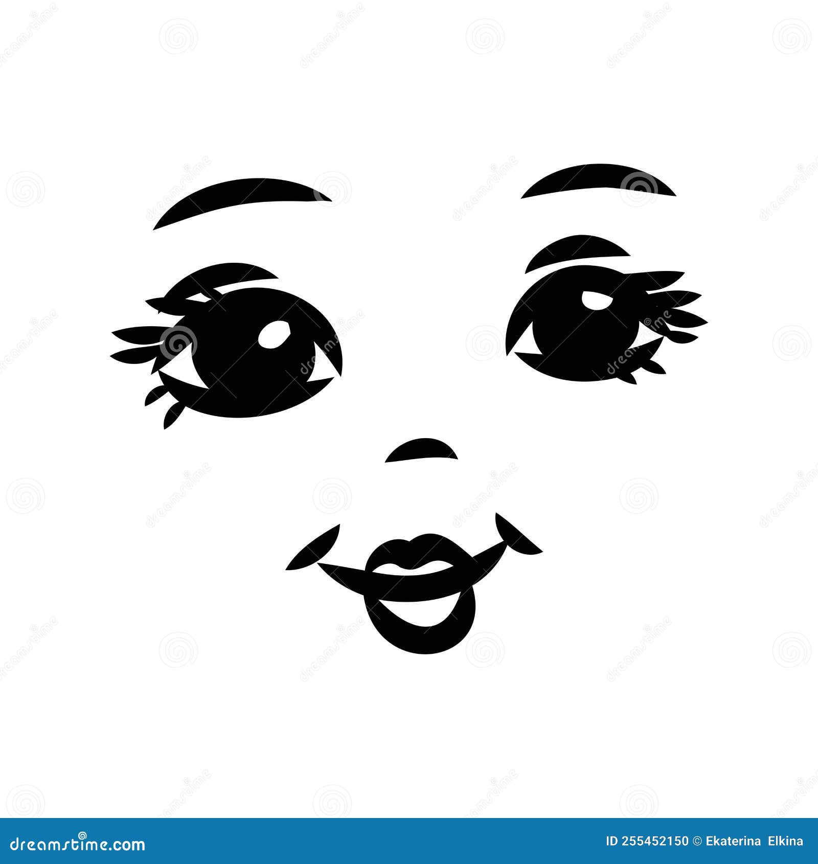 Illustration of Two Baby Faces on a White Background Stock Vector ...
