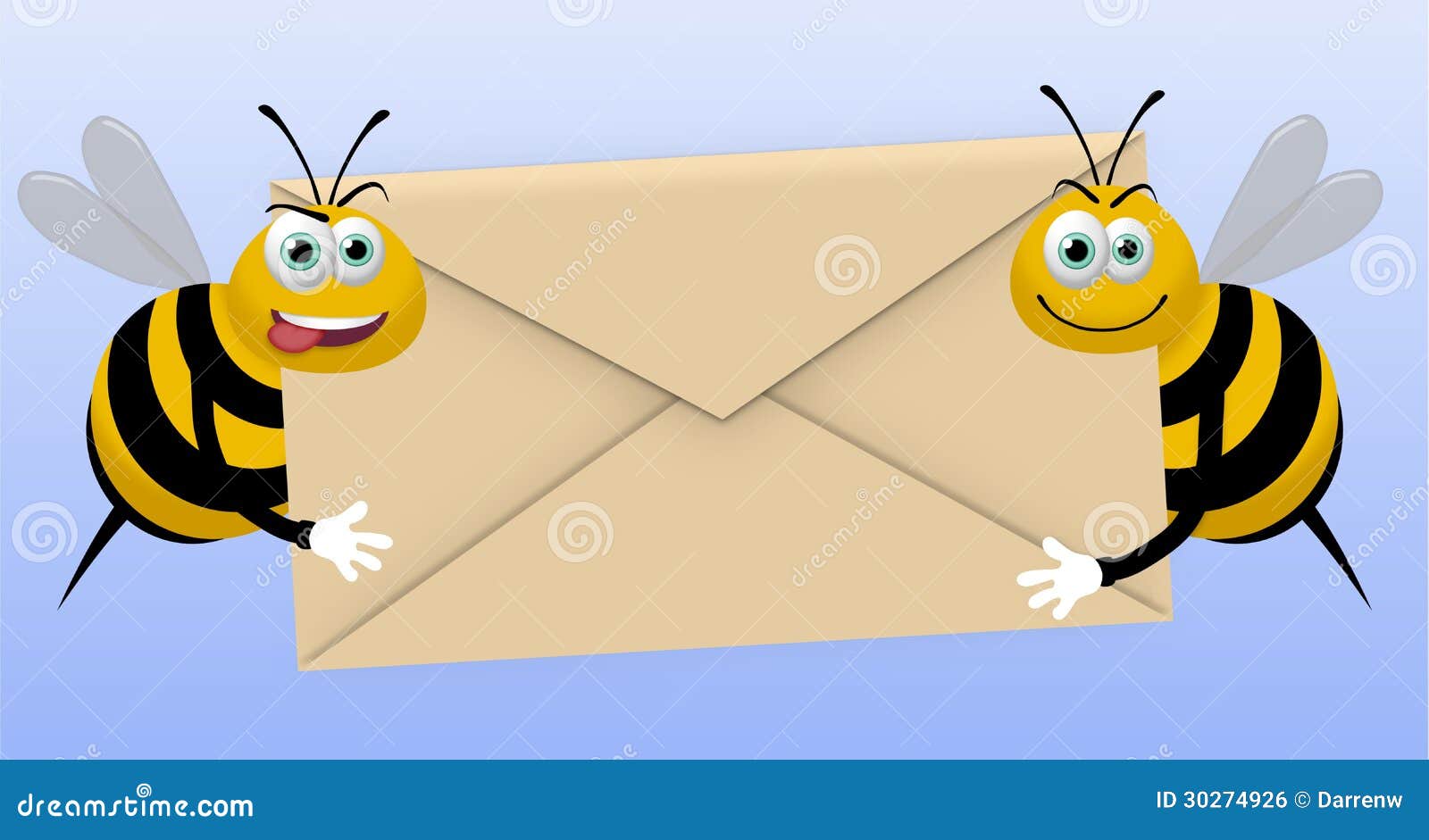 Messenger Bees stock illustration. Illustration of correspondence ...