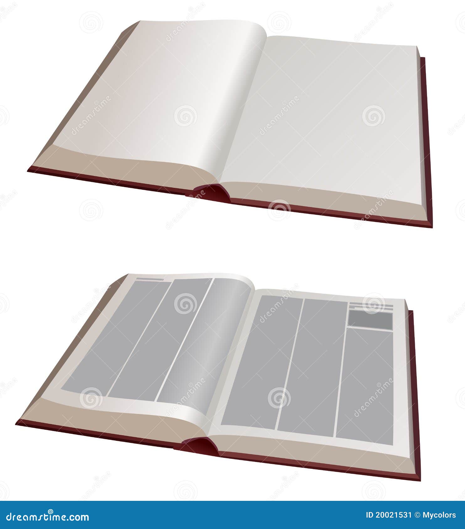 Illustration - Two Big Books - Eps Stock Vector - Illustration of light ...