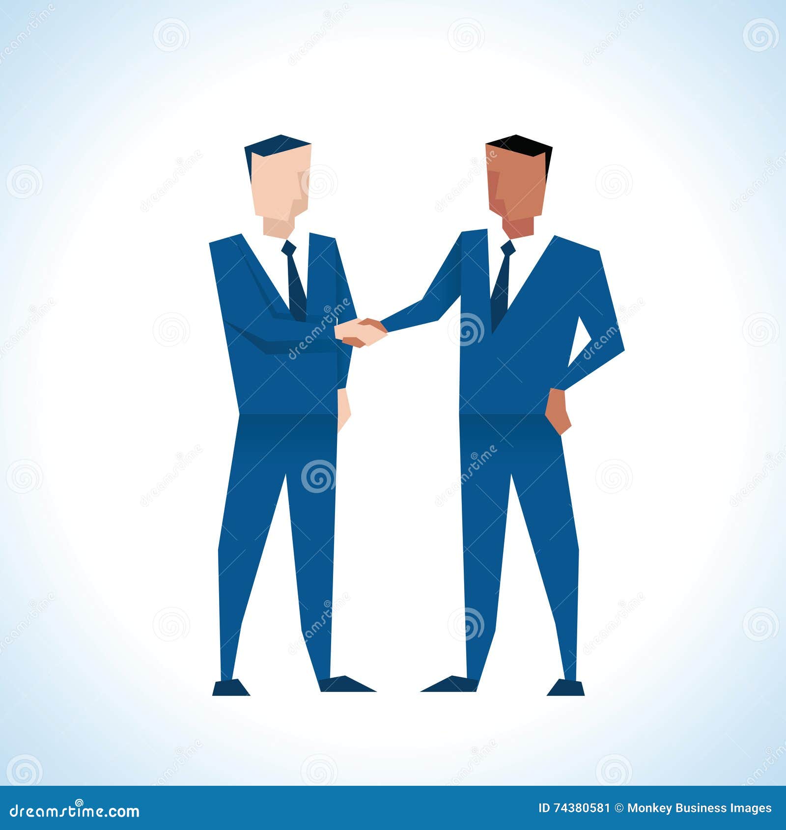 Two Businessmen Shaking Hands. Growth Graph In Background. Cartoon ... Two Businessmen Shaking Hands. Growth Graph In Background. Cartoon ...