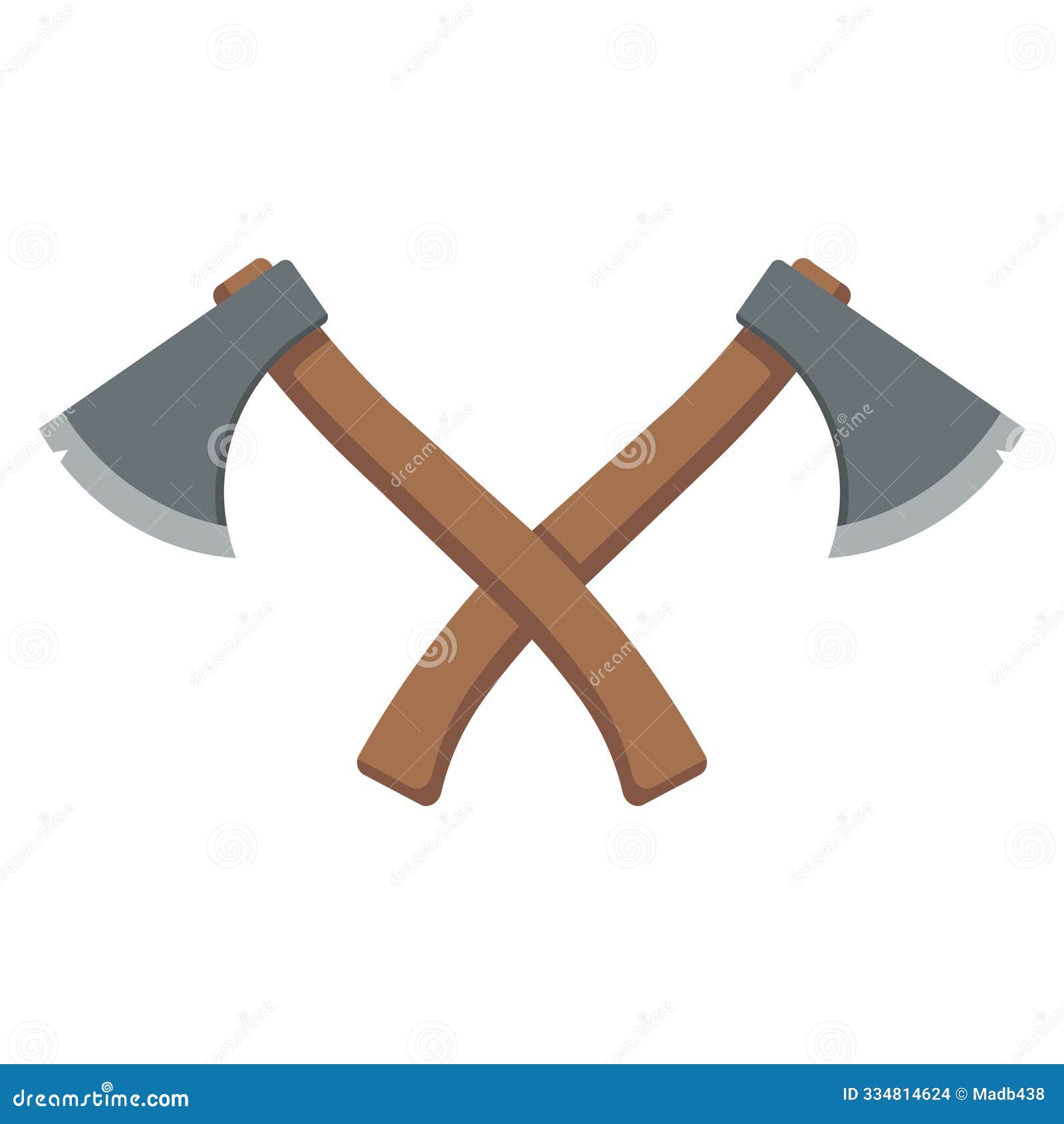 Illustration of Two Crossed Axes. Vector. Stock Vector - Illustration ...