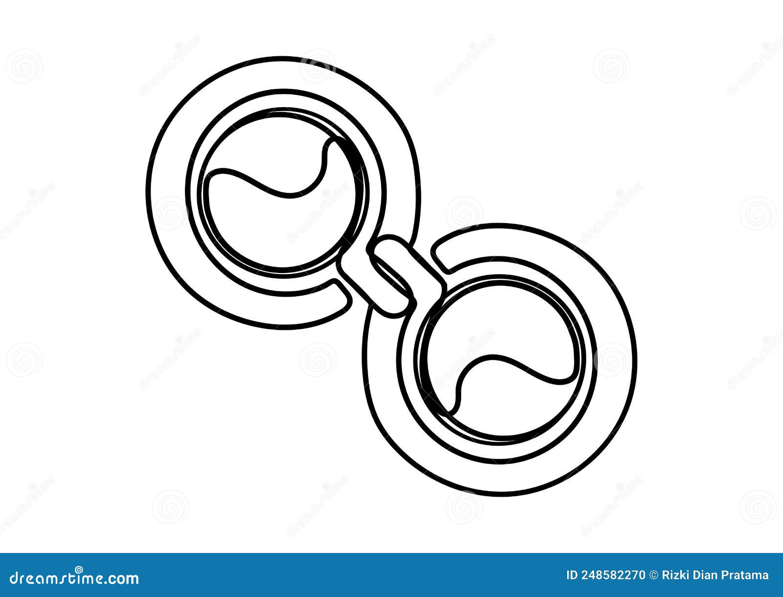 Illustration of Two Cups of Coffee in One Line Style Stock Vector ...